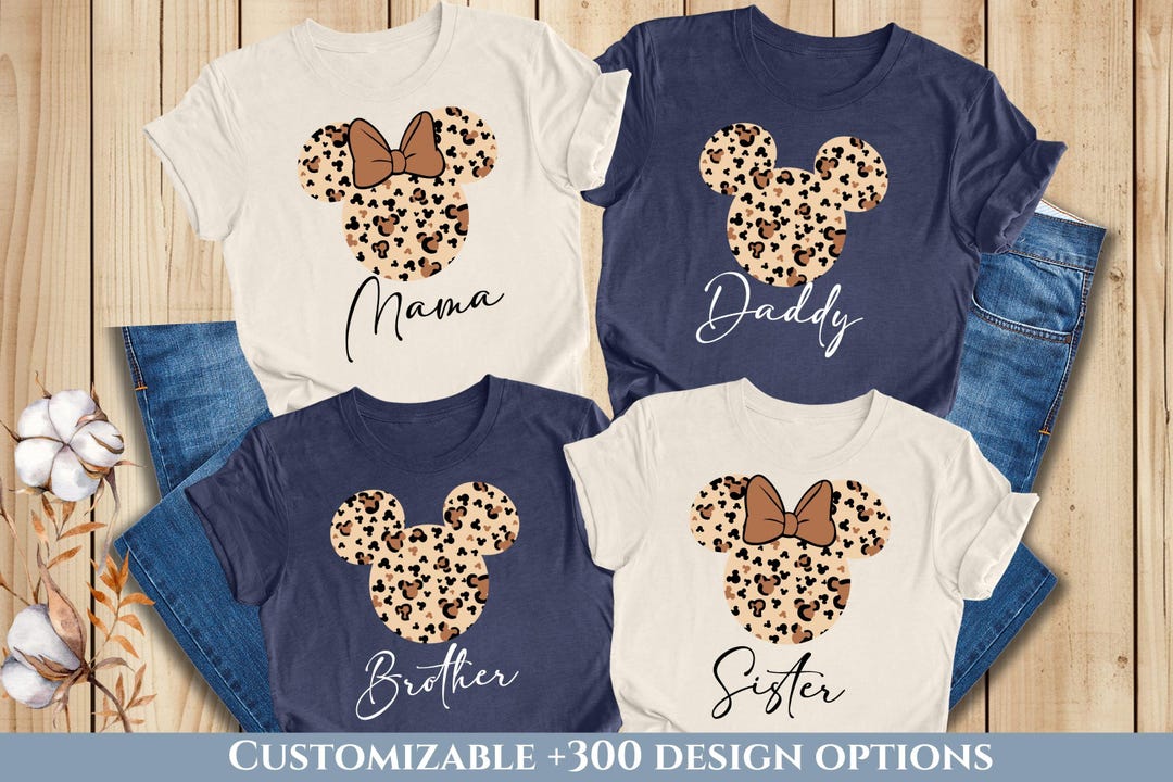 Leopard Print Minnie Mouse Shirt, Disney Safari Family Shirt, Leopard ...