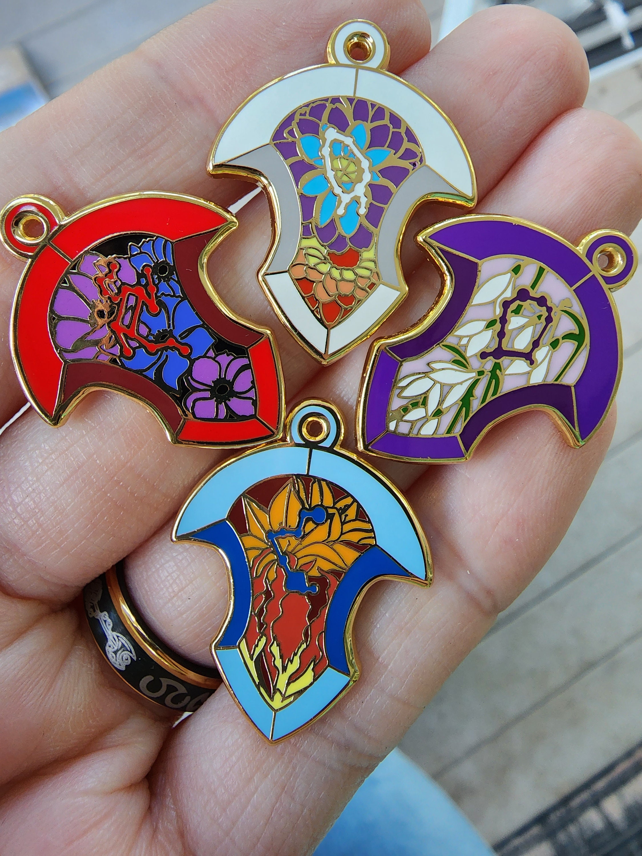 FFXIV Final Fantasy XIV Inspired Hard Enamel Earrings / - Etsy
