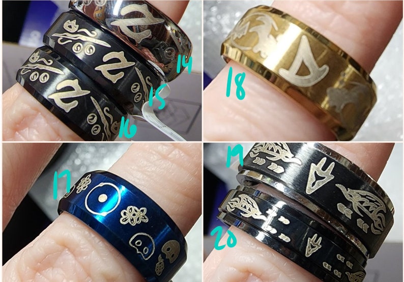 FFXIV Final Fantasy XIV Inspired Engraved Rings - Etsy