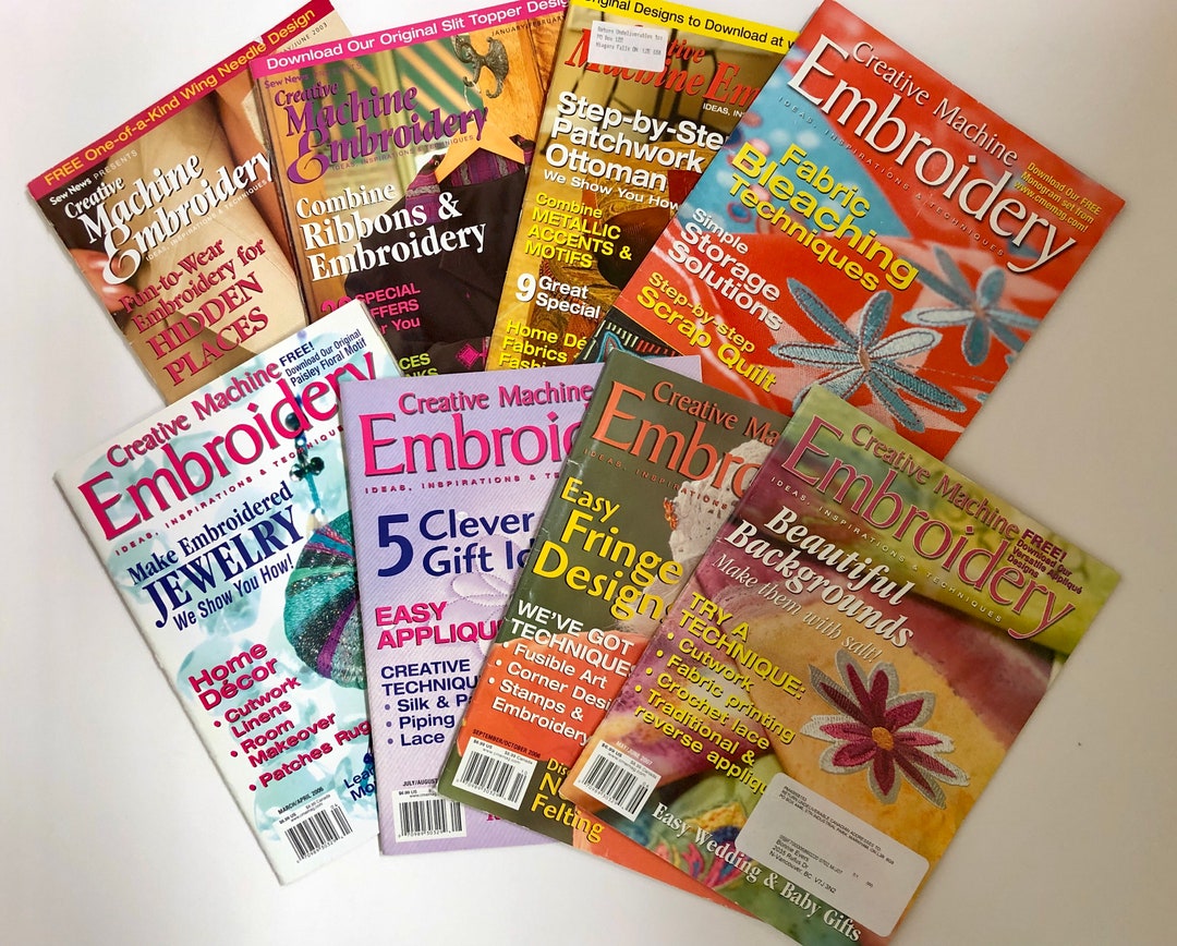 Creative Machine Embroidery Magazines, Fine Handiwork Pattern Book ...