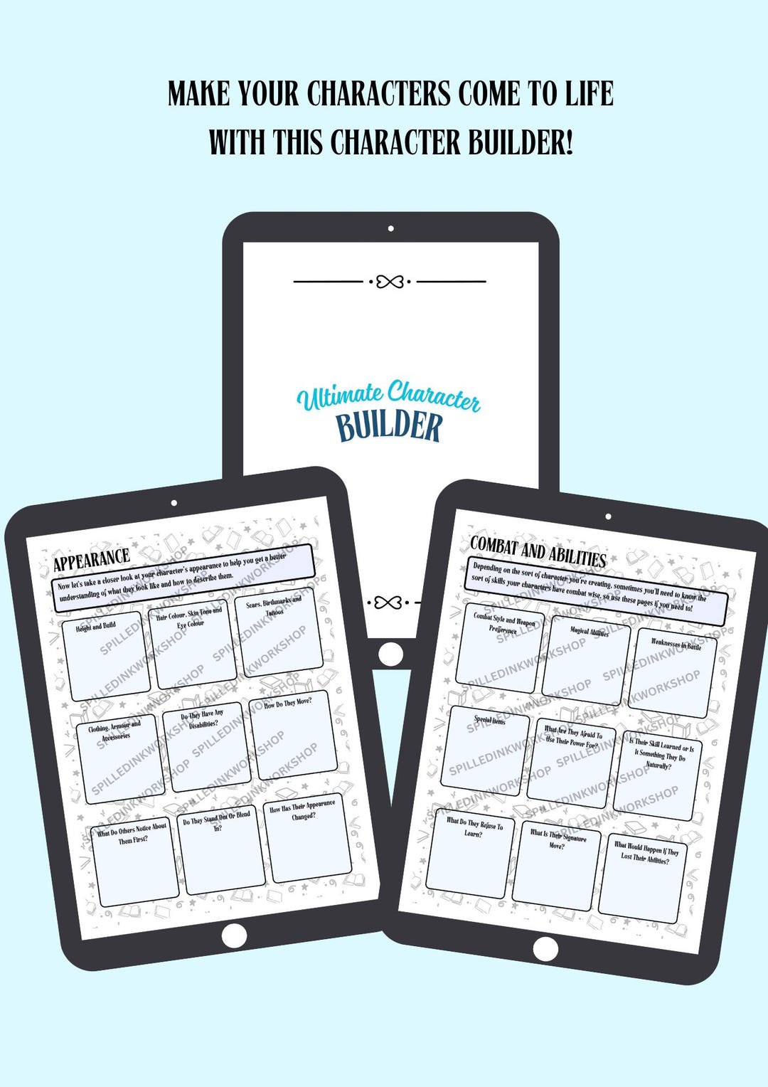 Character Creation Writing Prompt Kit - Over 160 Writing & Drawing ...