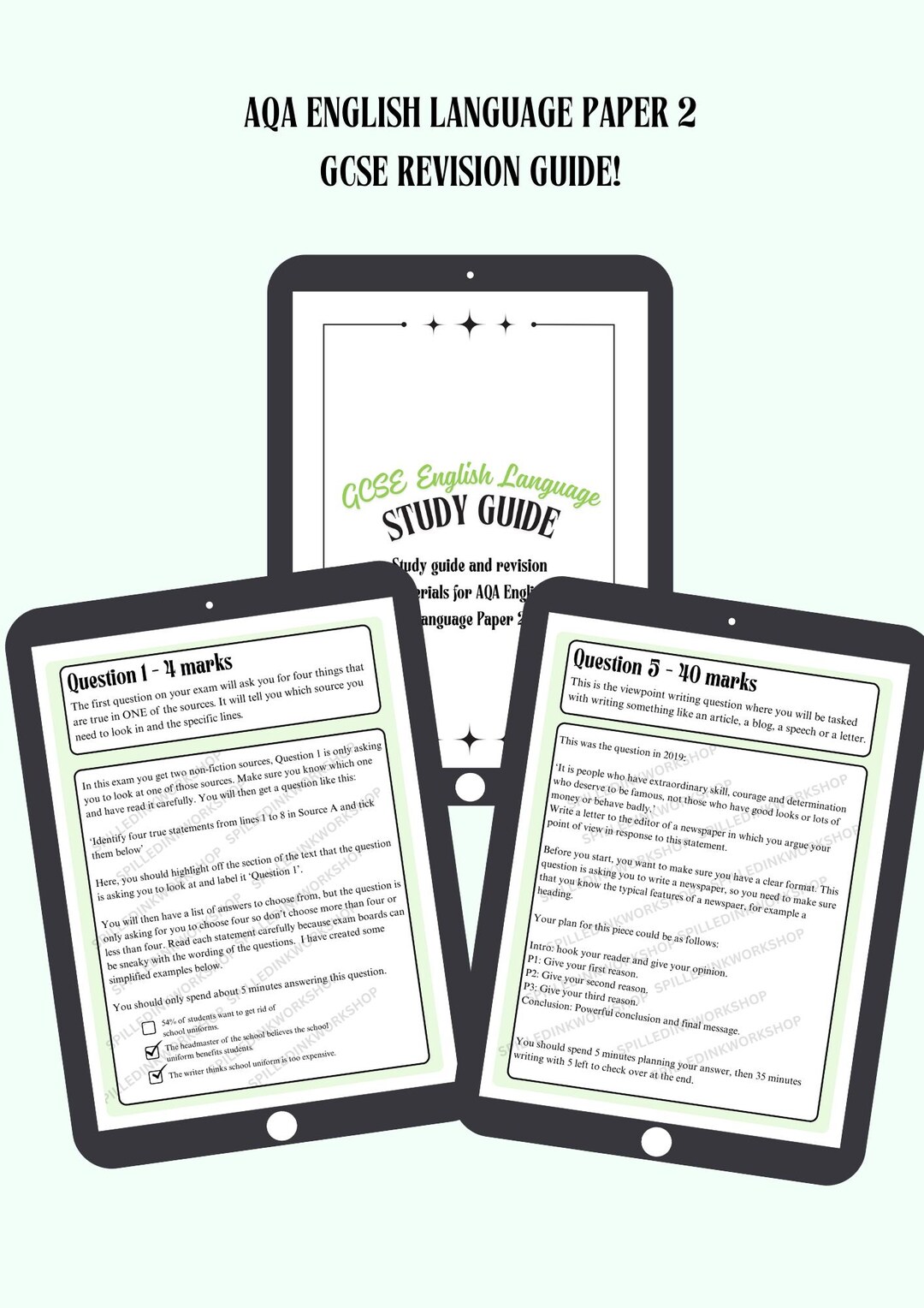 GCSE English Language Paper 2 Revision Guide: AQA Exam Prep (PDF ...