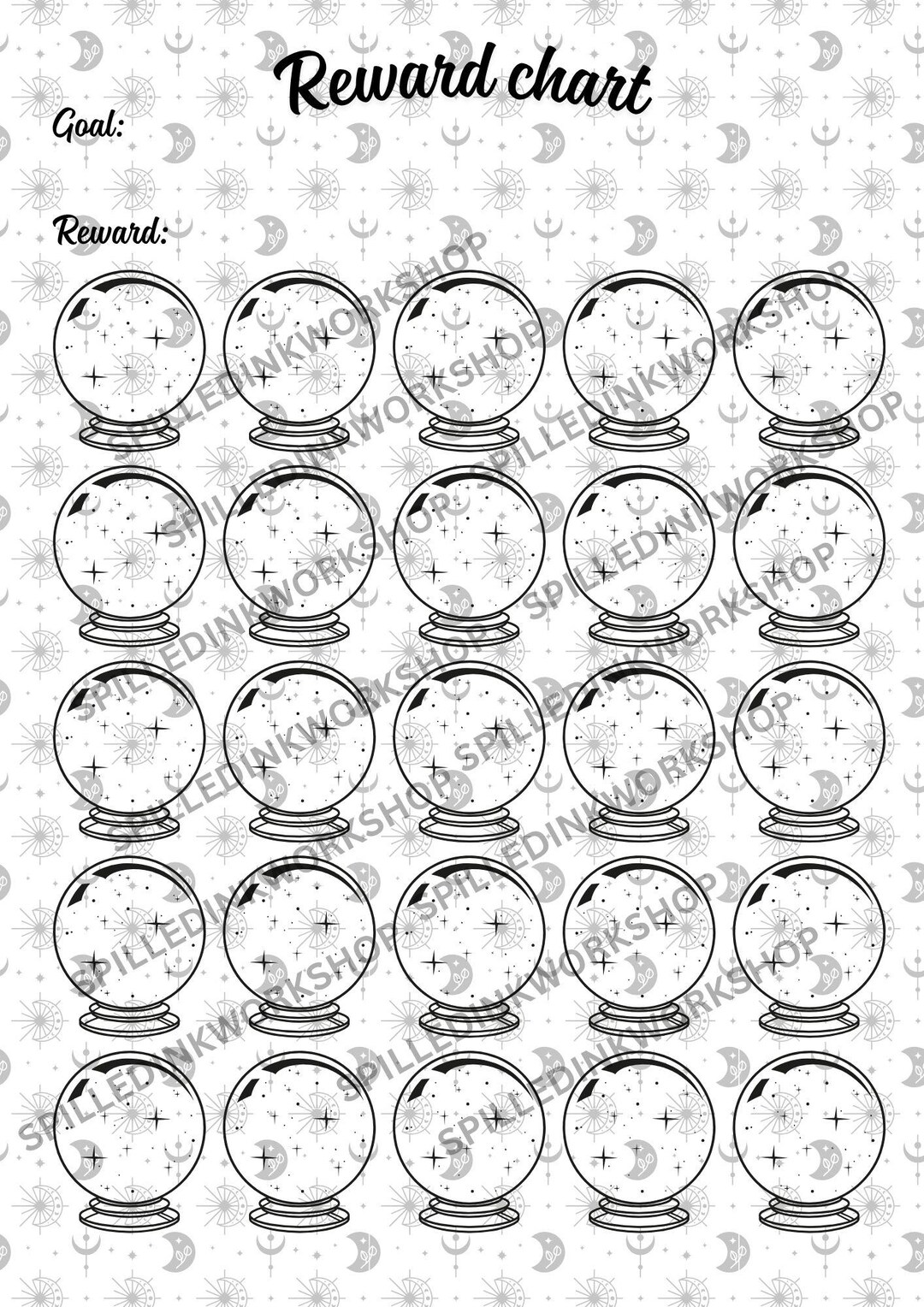 Printable Adult Reward Charts – 6 Fun & Cute Designs | Self-care ...