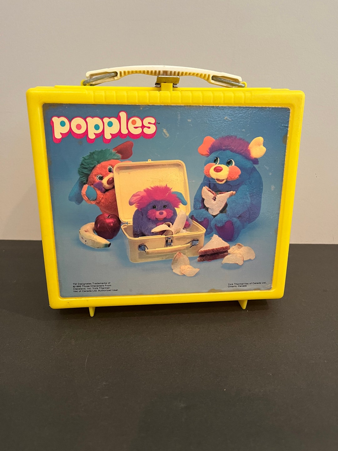 1986 Popples Lunch Box (yellow Aladdin Plastic Lunch Box ) Kids Lunch ...