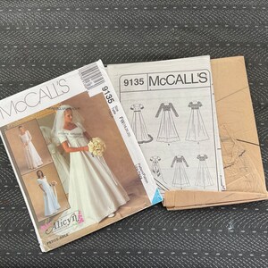 Misses Empire Bridal Gown and Bridesmaids Dress Sewing Pattern , Mccalls 9135 , Sizes 18,20,22 ...