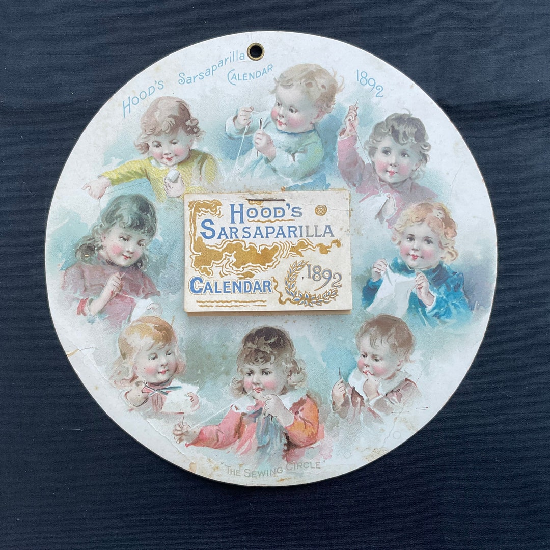 1892 Hood’s Sarsaparilla Calendar/ephemera/7''x7'' - Etsy
