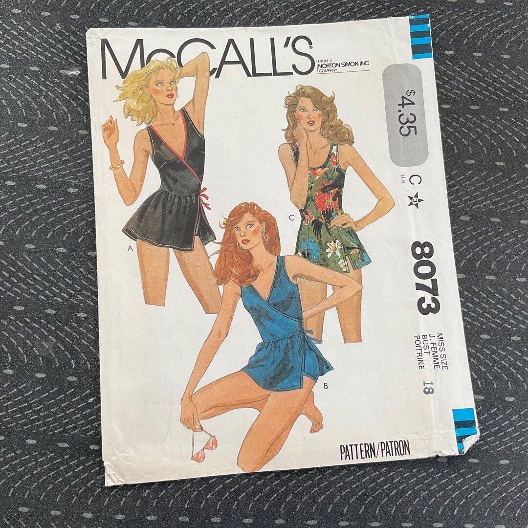Vintage 1982 Mccall's 8073 Misses Bathing Suit and Panties Size 18 - Etsy