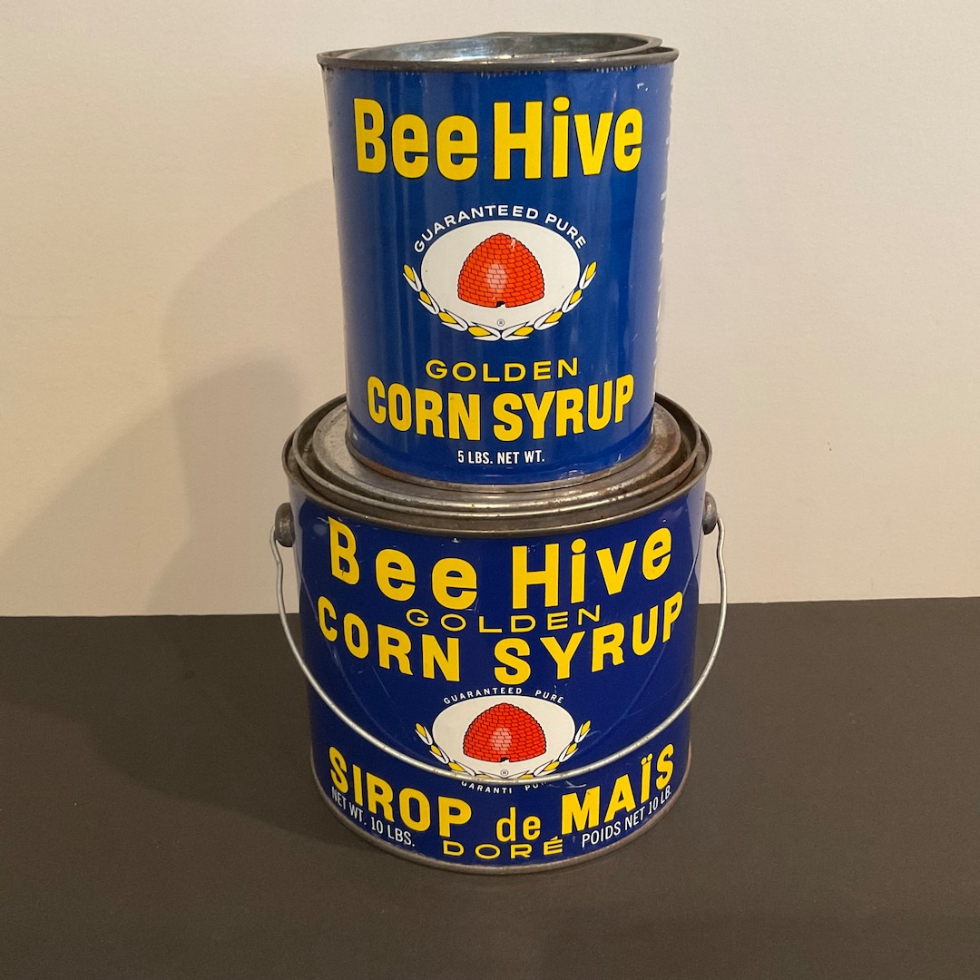 Vintage Bee Hive Golden Corn Syrup Tins / Golden Syrup Pail / Golden ...