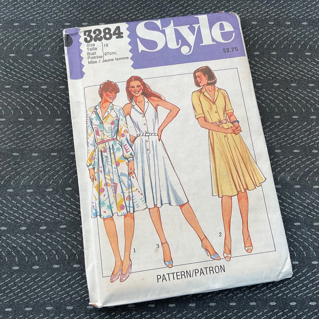Style 3284 Dress Pattern / Step in Dress/1981 /FREE SHIPPING - Etsy