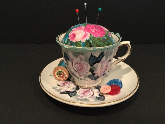 Vintage Bone China Tea Cup & Saucer Pin Cushion Gift for Her - Etsy Canada