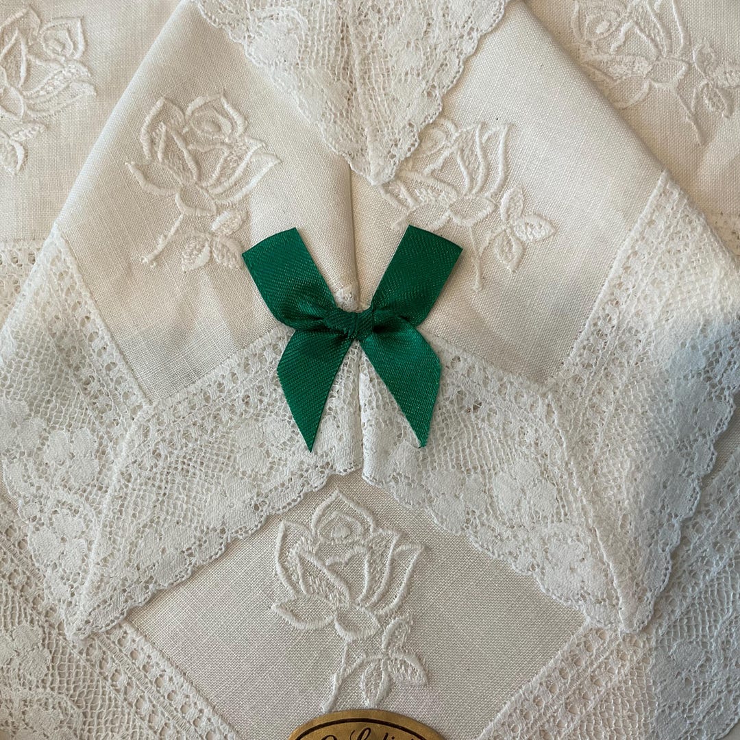 Vintage Pure Irish Linen Handkerchiefs / Six Irish Linen Hankies ...