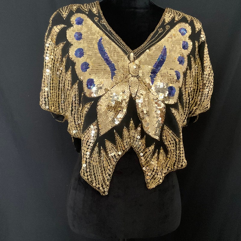 Sequin Butterfly Top - Etsy