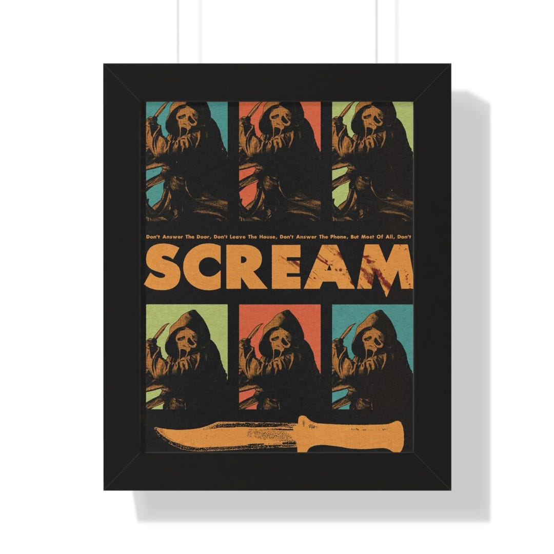 Vintage Horror Framed Poster, Classic Cinema Art Print, Halloween Wall ...