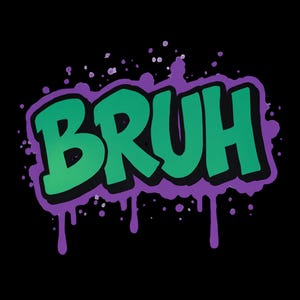 Graffiti BRUH Drip PNG | Urban Street Art (digital Download) - Etsy