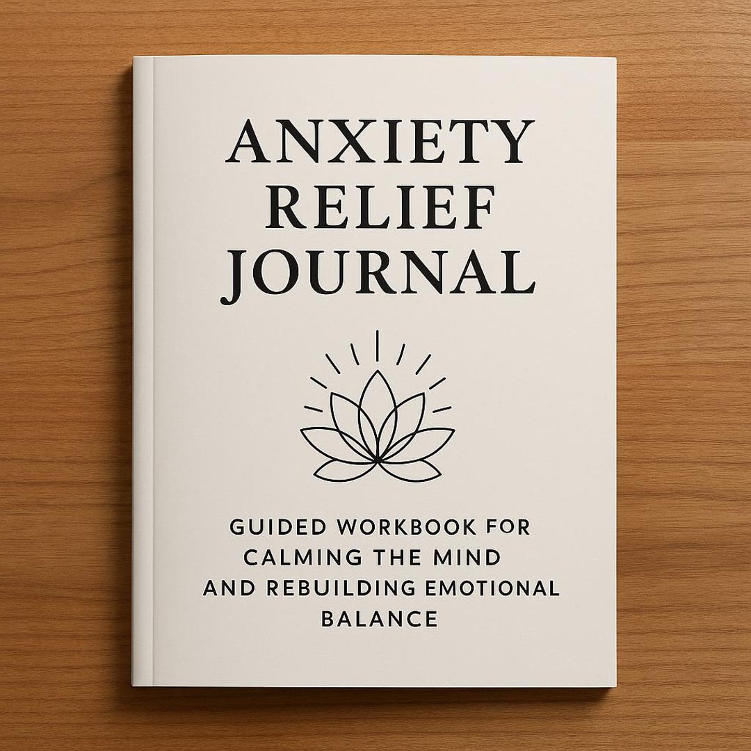 Anxiety Relief Journal | Printable Mental Health Workbook - Etsy