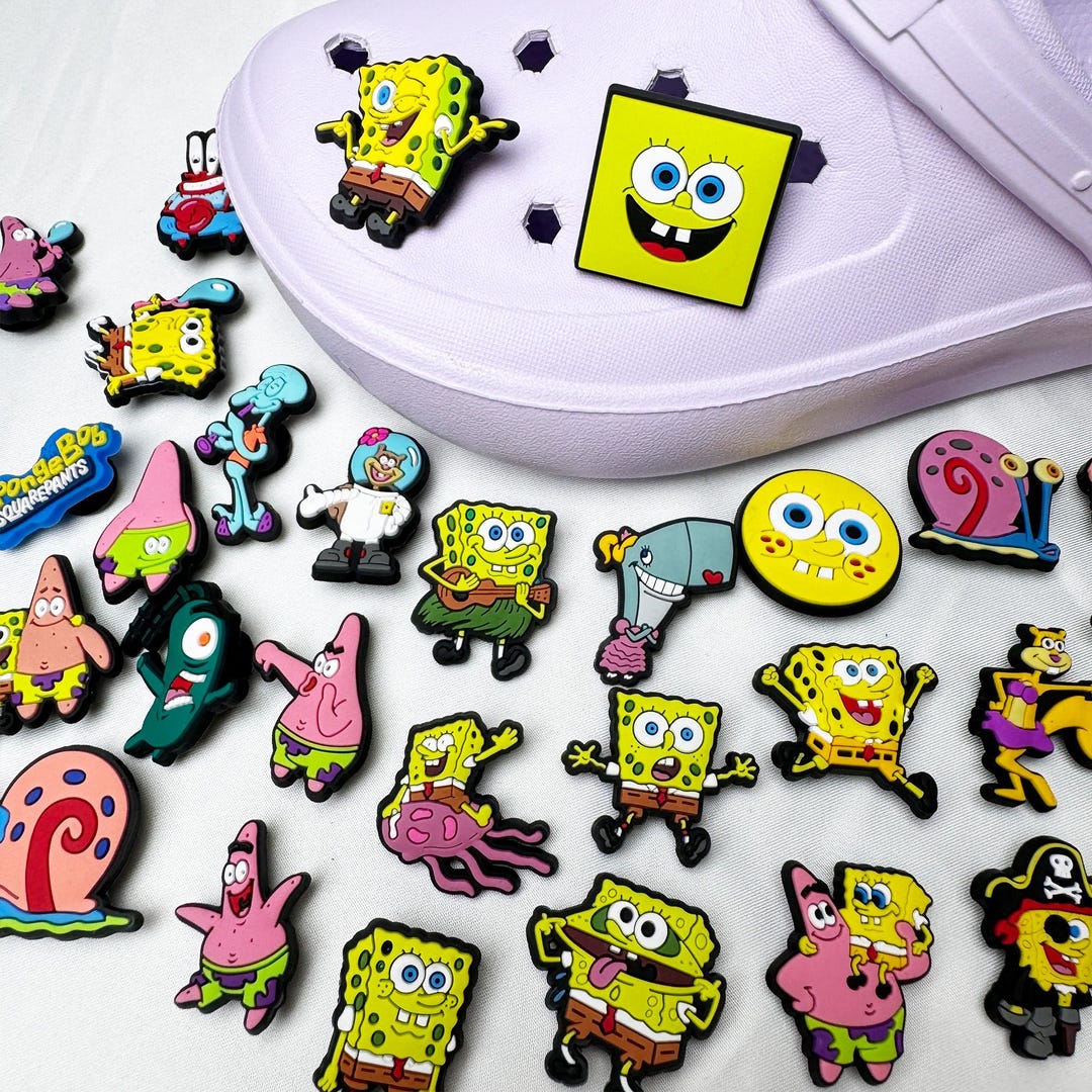 Spongebob and Friends Croc Charms – Cute 3D Shoe Accessories, Patrick ...