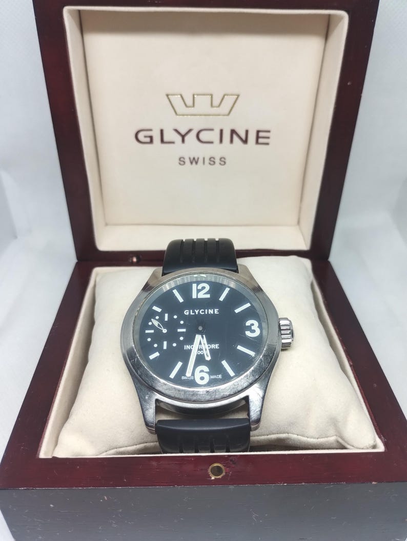 Men's Watch Glycine INCURSORE Ref 3804.1PT Swiss Made 2000's. Box and ...