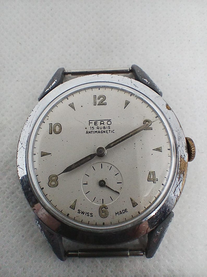 38 Mm Vintage Mens Military Style Fero Watch Swiss Made 50's. - Etsy