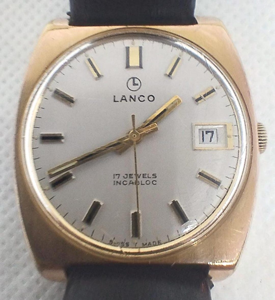 Vintage Men's Watch Lanco 17 Jewels Swiss Made 70's. - Etsy