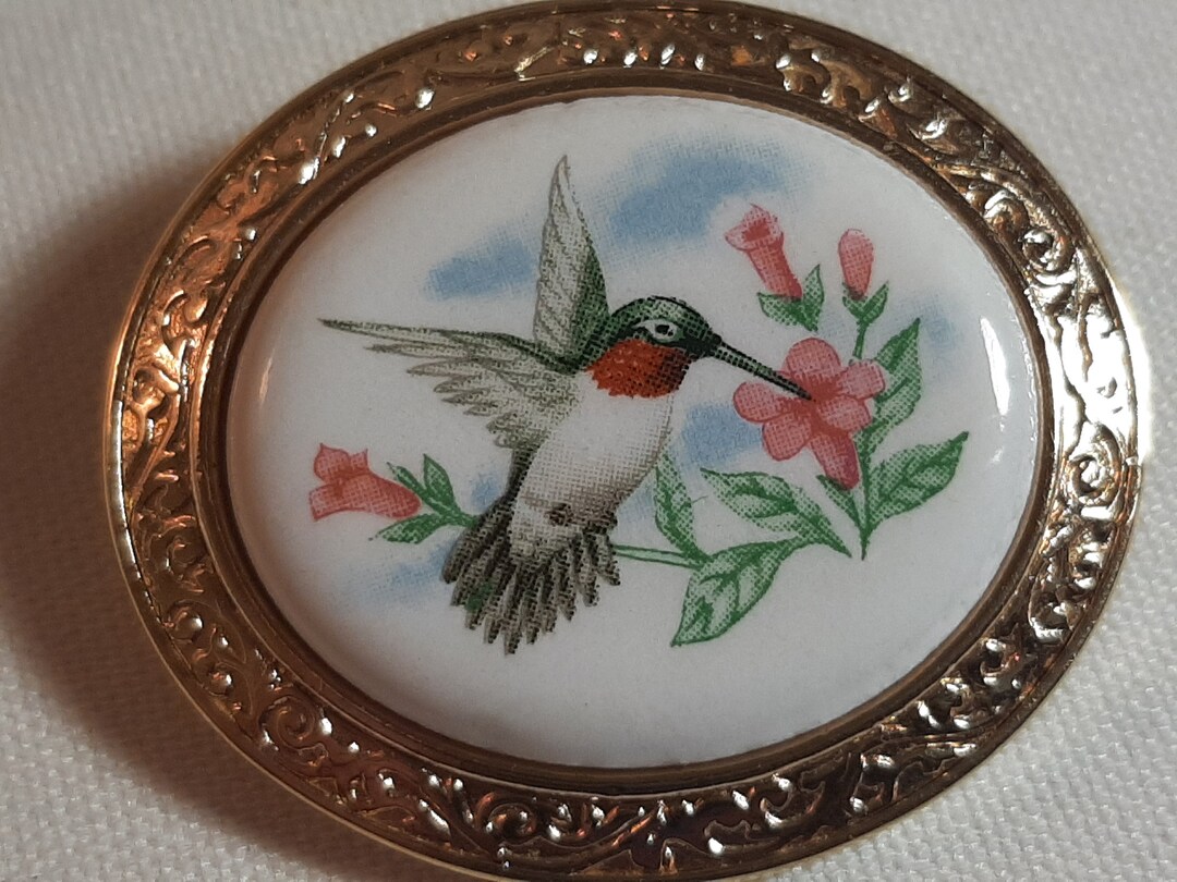 Vintage AVON "summer Song" Hummingbird Brooch / Pendant - Etsy