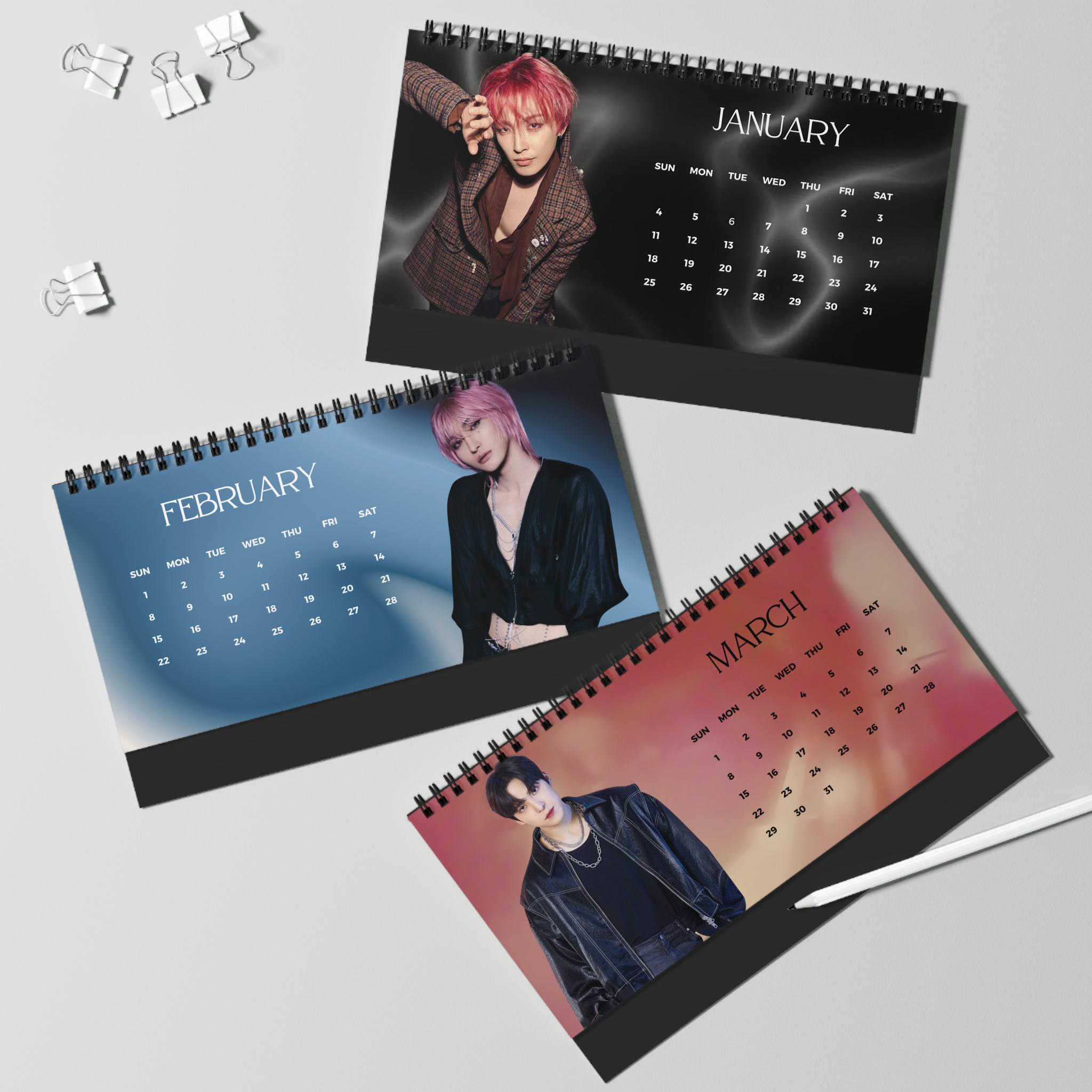 ATEEZ Desk Calendar 2026 | KPOP Merch 12 Months Customized Calendar for ...