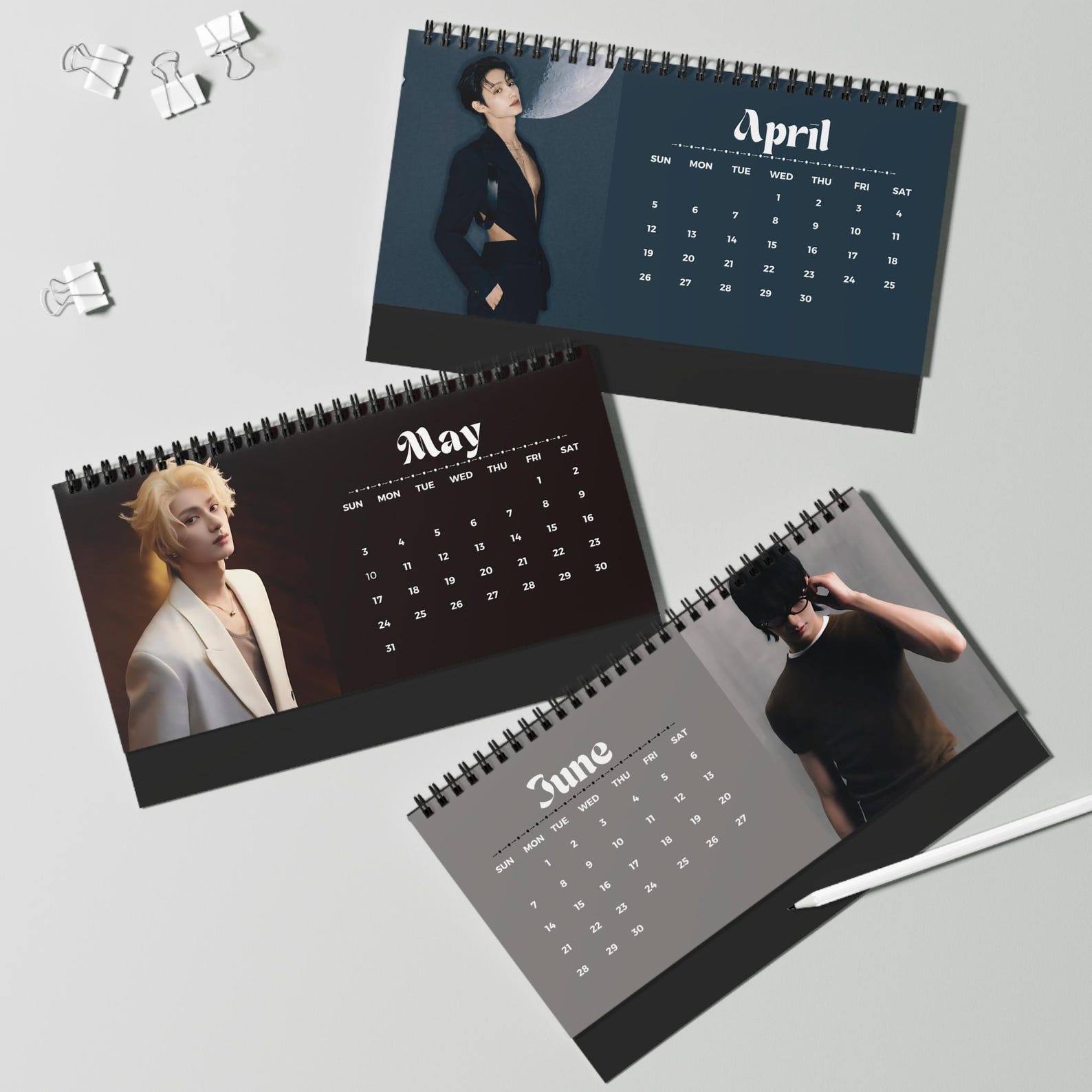 Seventeen Jun Desk Calendar 2026 | Wen Jun Hui KPOP Merch 12 Months ...