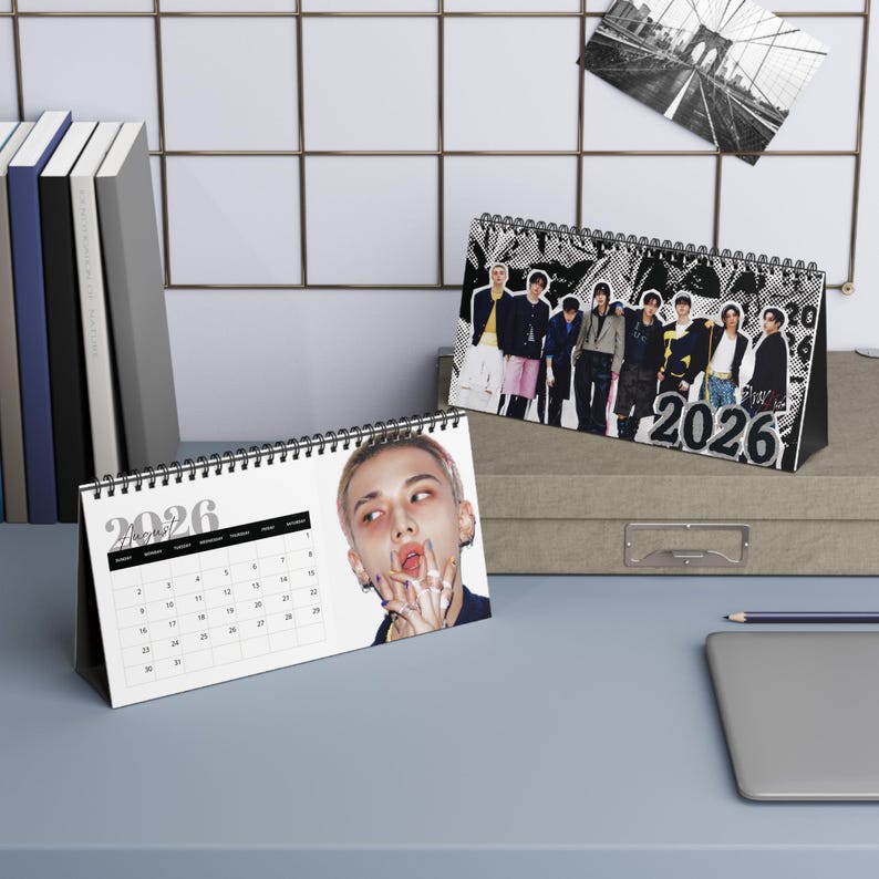 SKZ Desk Calendar 2026 | KPOP Merch 12 Months Customized Calendar for ...