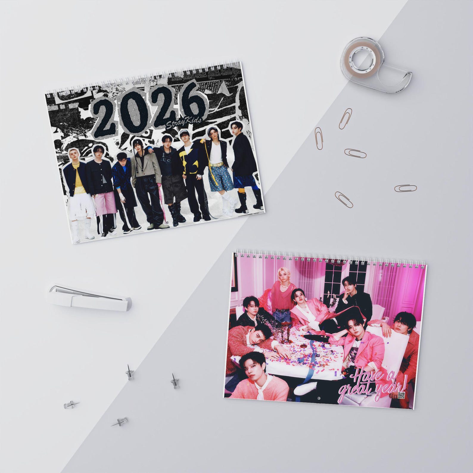 SKZ Wall Calendar 2026 | KPOP Merch Straykids 12 Months Customized ...