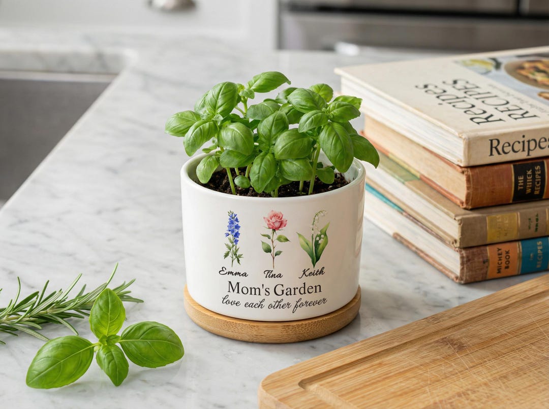 Custom Grandma's Garden Plant Pot,personalized Birth Flower Ceramic ...