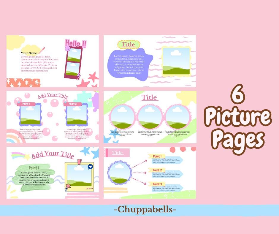 Cute Pastel Canva Presentation Template – 32 Slides | Fully Editable ...