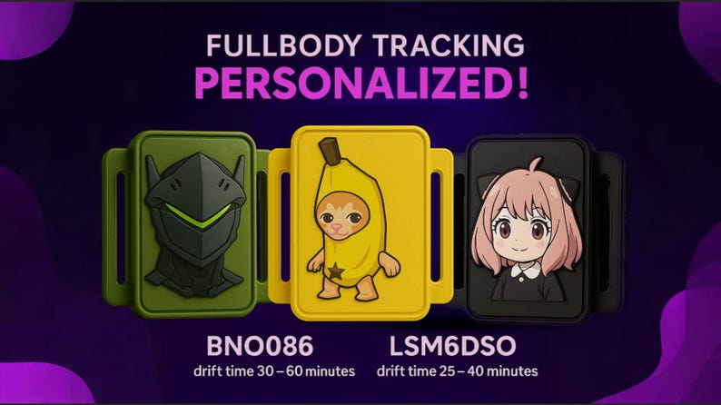 DIY Slimevr LSM6DSO ESP32 for Vrchat Full Body Tracking Motion Trackers for Virtual Reality ...