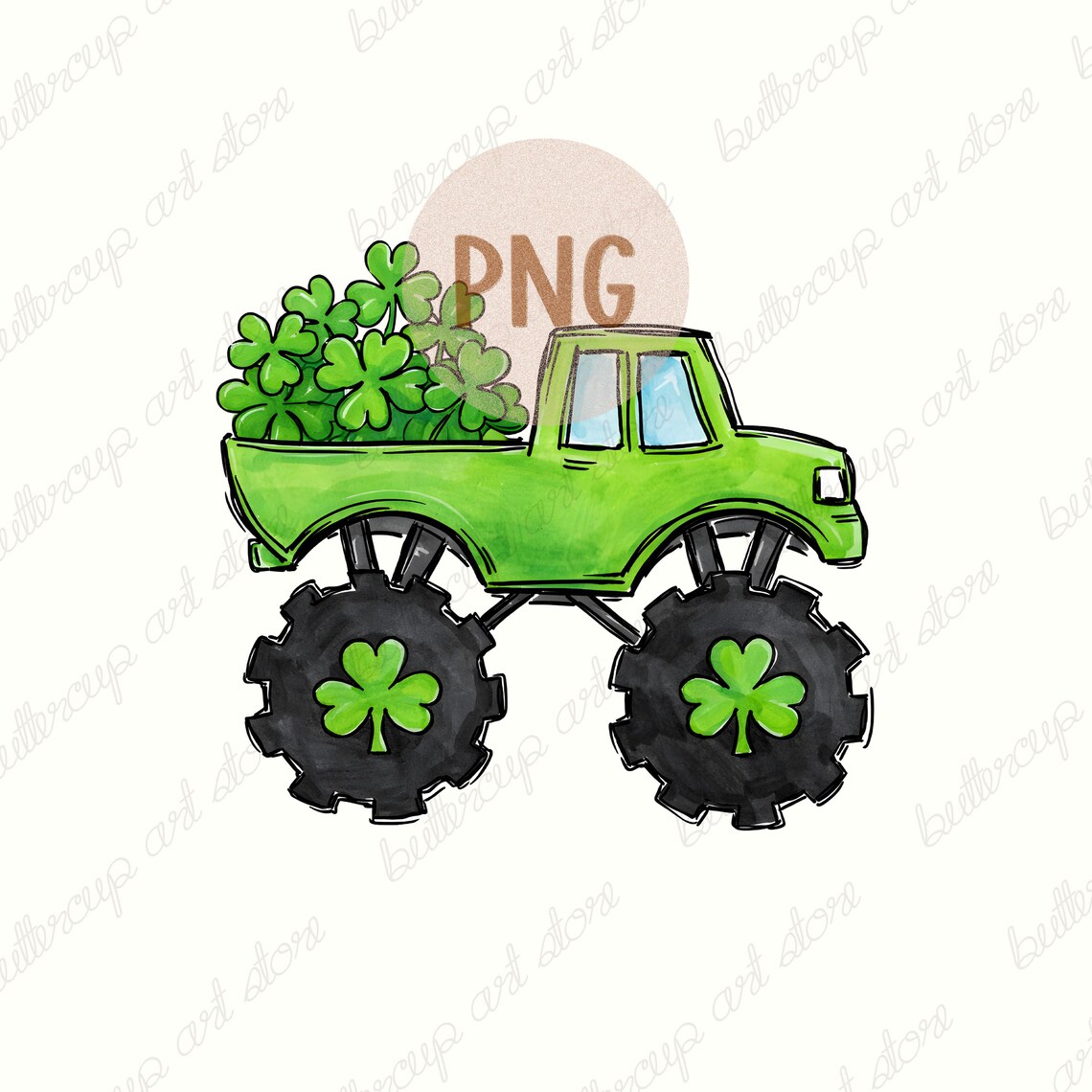 St.patricks Day Monster Truck Boys PNG, Kids Shirt Png, Lucky Boys Png ...