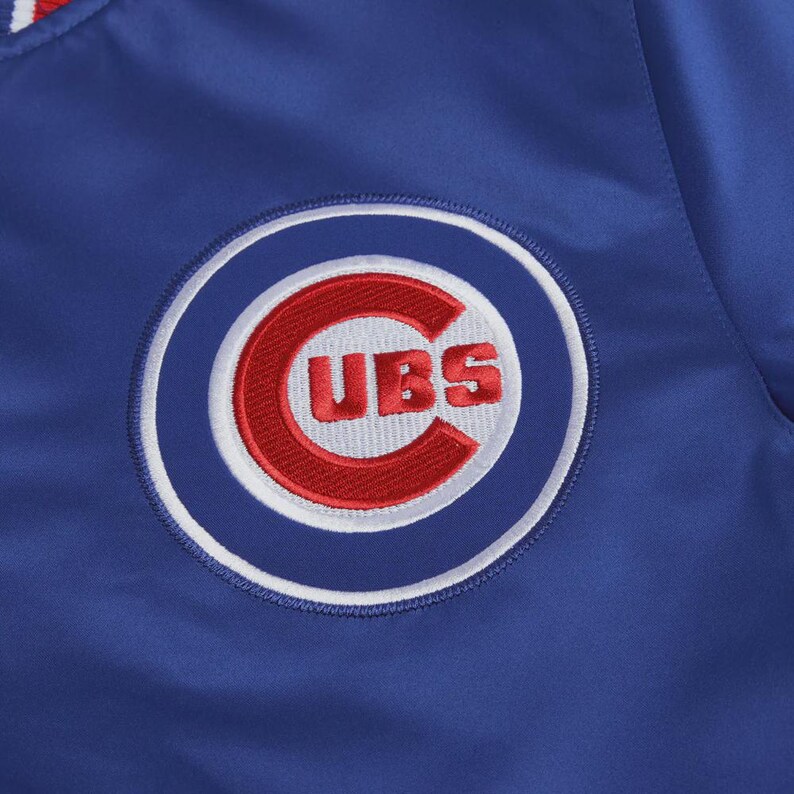 Chicago Cubs Satin Varsity Jacket: Royal Blue Baseball Letterman Style ...