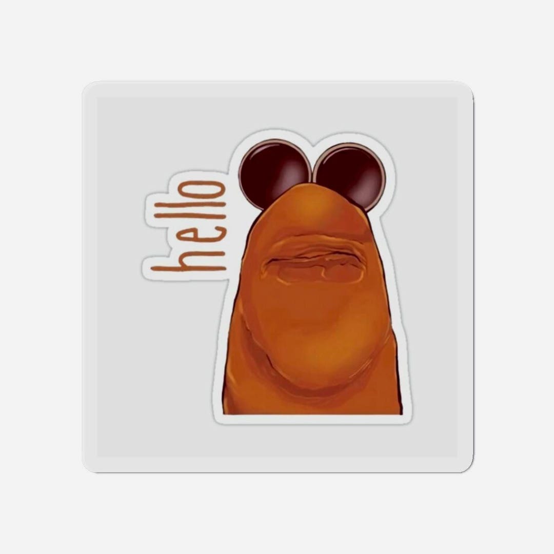 Quirky Marcus the Worm Sticker, "hello" - Ideal for VR Chat Lovers ...