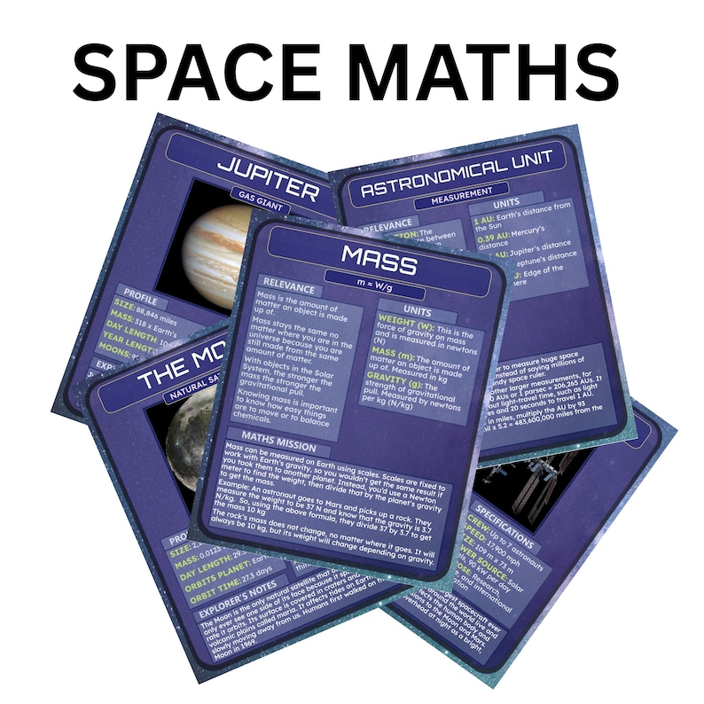 Solar System Flash Cards, Printable Astronomy for Kids, Space Science ...
