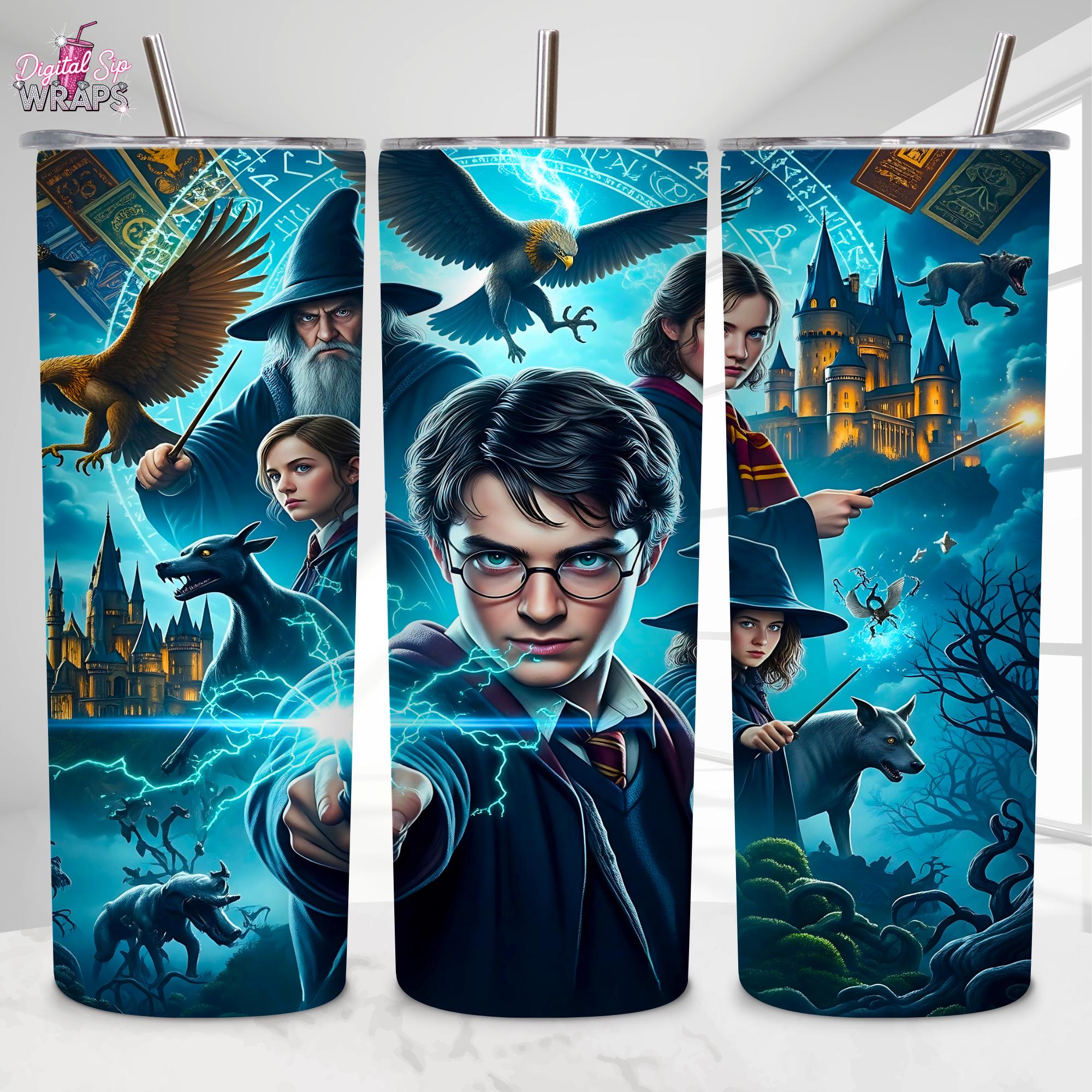 Wizard Magic Tumbler Wrap | 20 Oz Skinny Tumbler Wrap PNG | Wizard ...