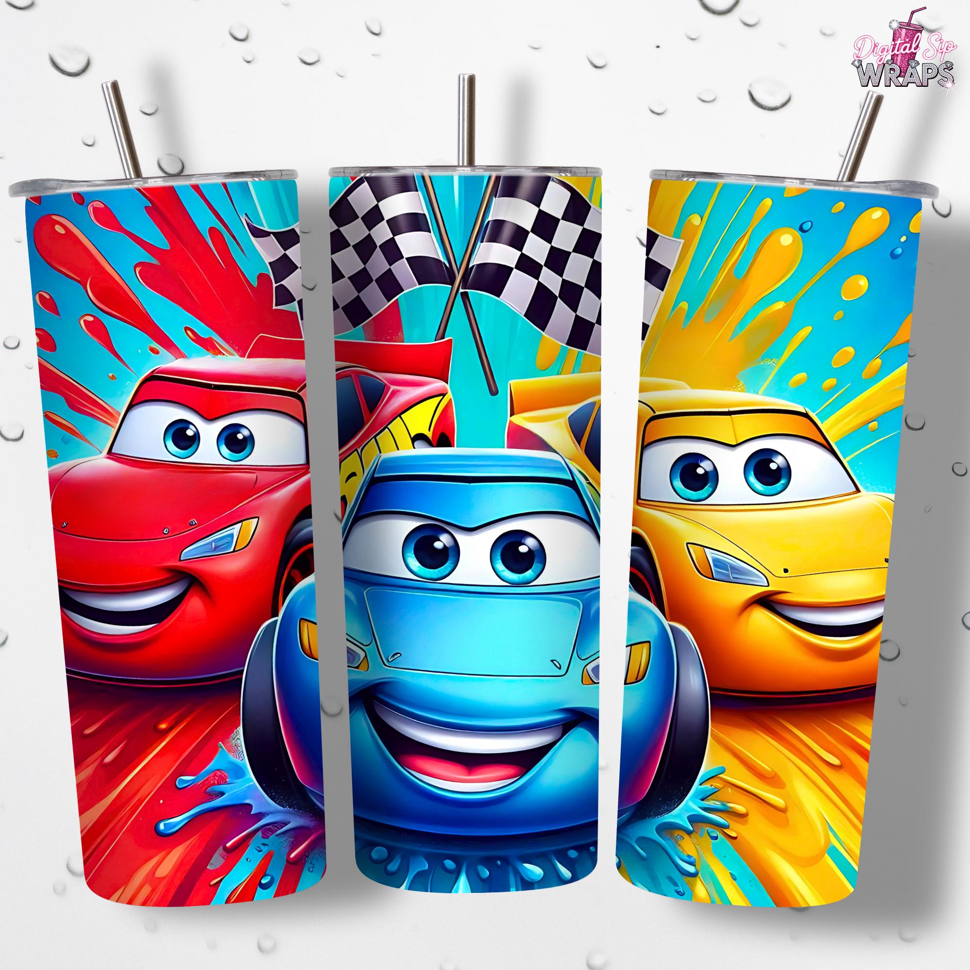 Race Car Tumbler Wrap PNG | 90s Cartoon Tumbler Wrap Designs | 20oz ...