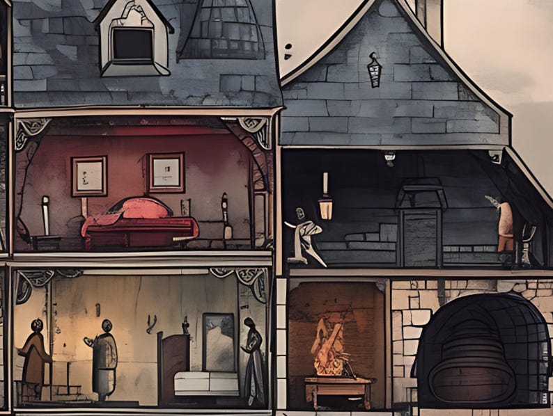 Gothic Haunted Mansion Jigsaw Puzzle - 500 Piece Edgar Allan Poe ...