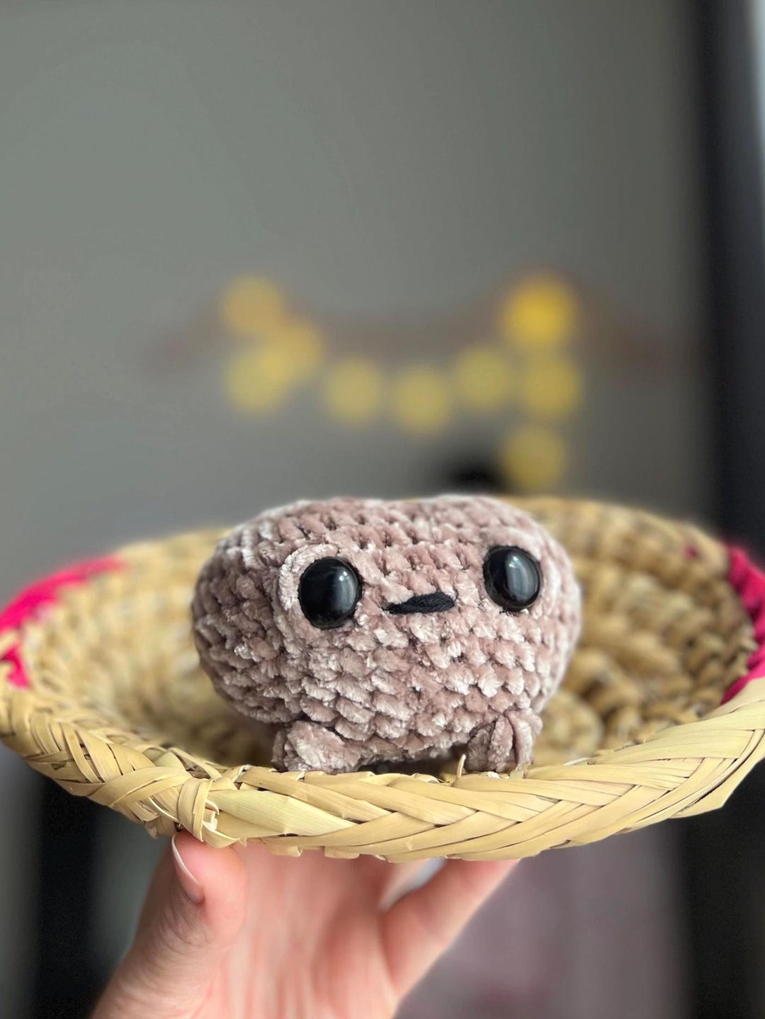Sad Rain Frog Amigurumi – Crochet Desert Frog Plushie – Kawaii Handmade ...