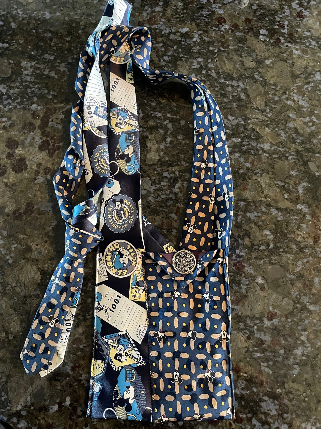 MICKEY Blue--nicky's Necktie Crossbody Bag - Etsy