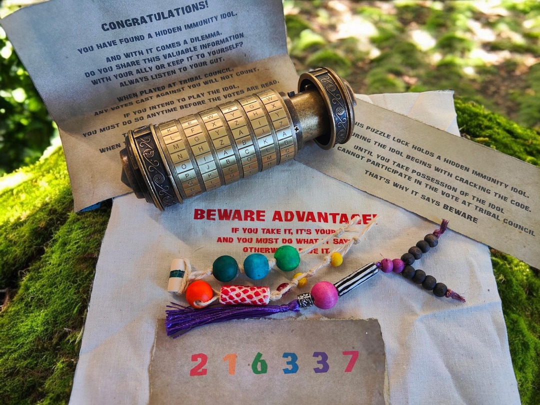 Survivor Season 48 Immunity Idol Prop Replica With Beware Advantage - Etsy
