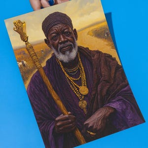 Babalawo Orisha Poster Printable – Yoruba Ifá Priest Digital Wall Art ...