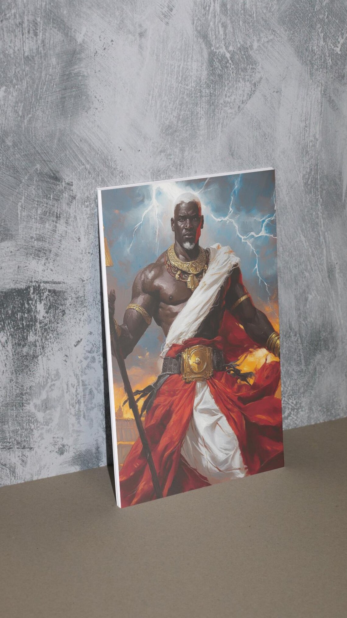 Shango Orisha Poster – Yoruba Thunder God, Afro Spiritual Art (digital ...