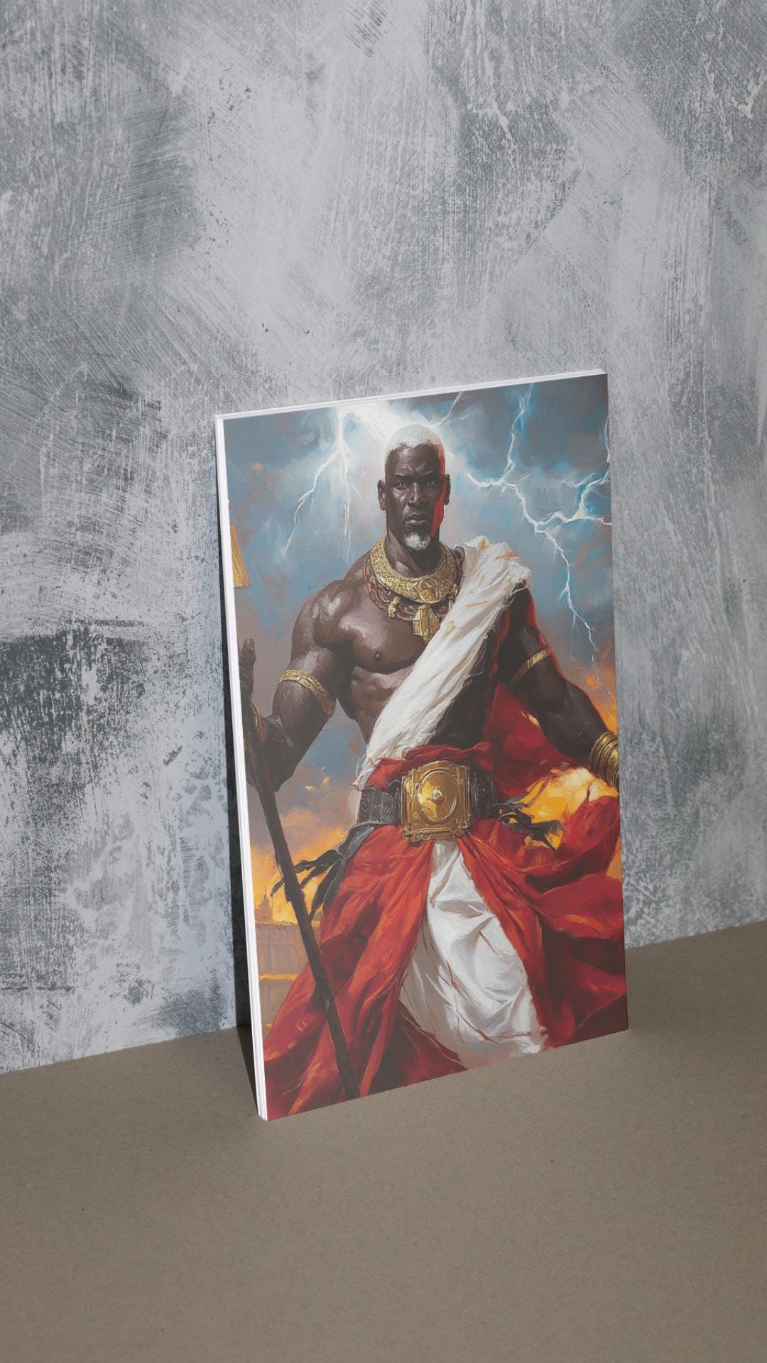 Shango Orisha Poster – Yoruba Thunder God, Afro Spiritual Art (digital ...