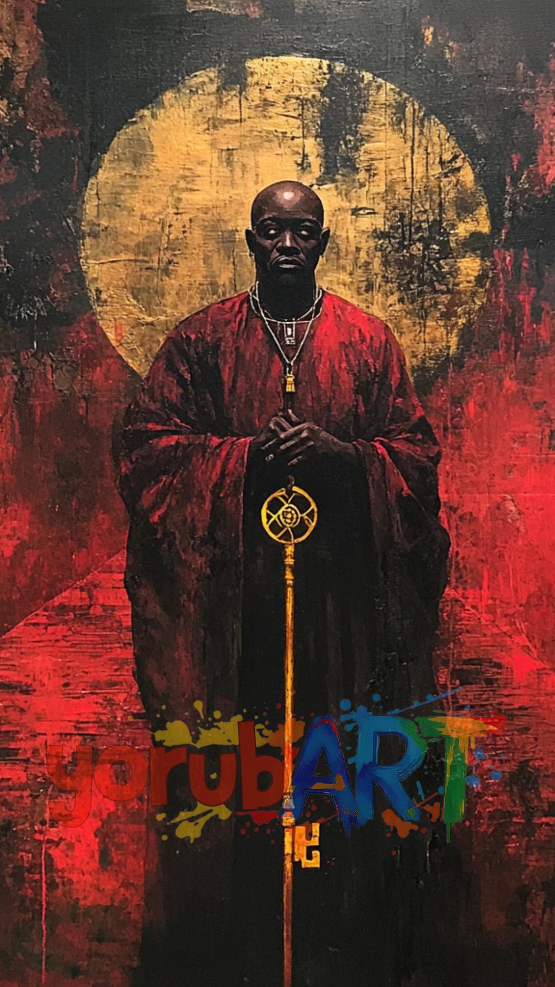 Elegua Sacred Key Digital Wall Art – Yoruba Orisha Guardian of the ...