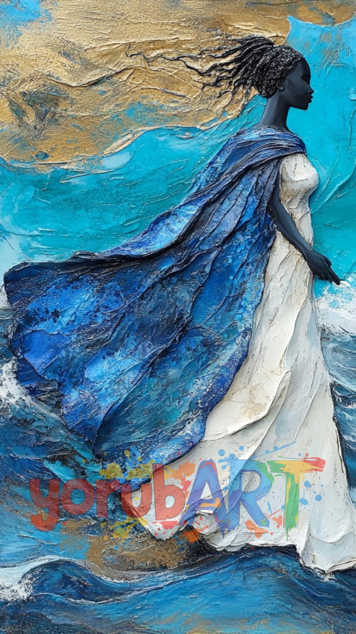 Yemaya Ocean Goddess Art Print | Yoruba, Santeria Altar Decor (digital ...