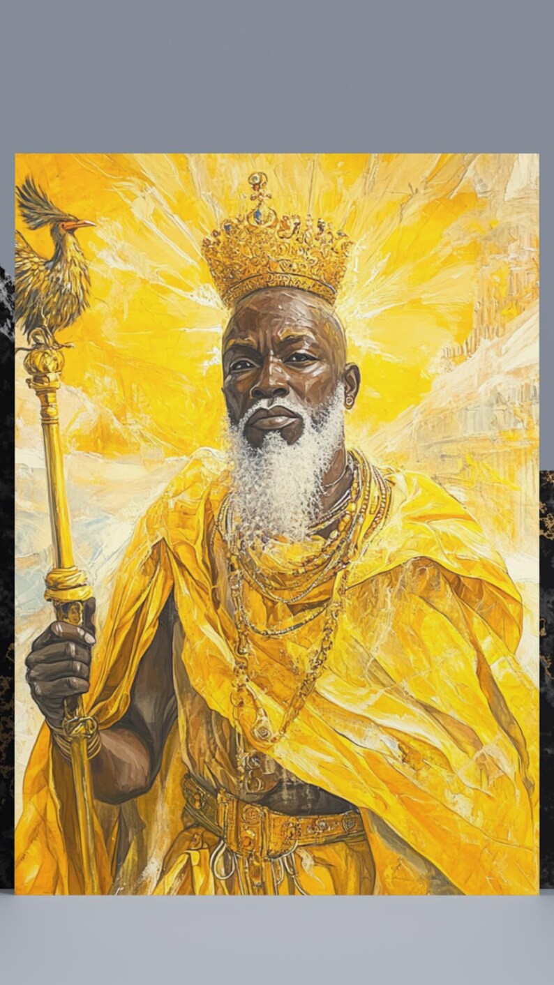 Osun Orisha Solar King Poster – Yoruba Art, African Royalty (digital ...