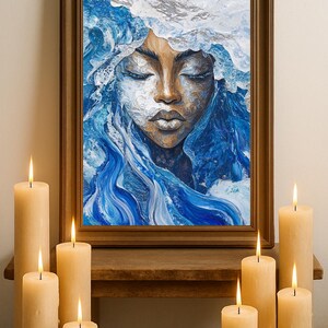 Yemaya Orisha Poster - Ocean Spirit Printable Art - Afro Caribbean Wall ...