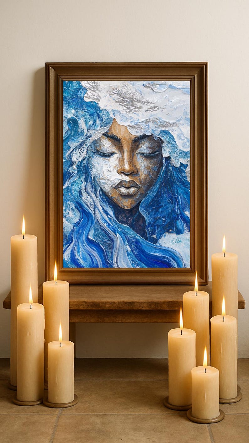 Yemaya Orisha Poster - Ocean Spirit Printable Art - Afro Caribbean Wall ...