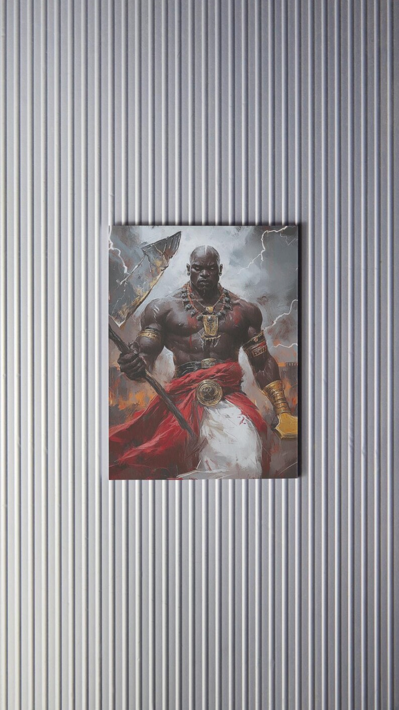 Shango African Orisha Warrior Printable Wall Art – Yoruba Thunder God ...